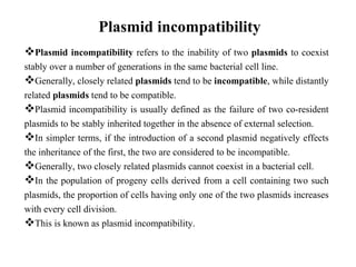 Plasmid genetics | PPTX