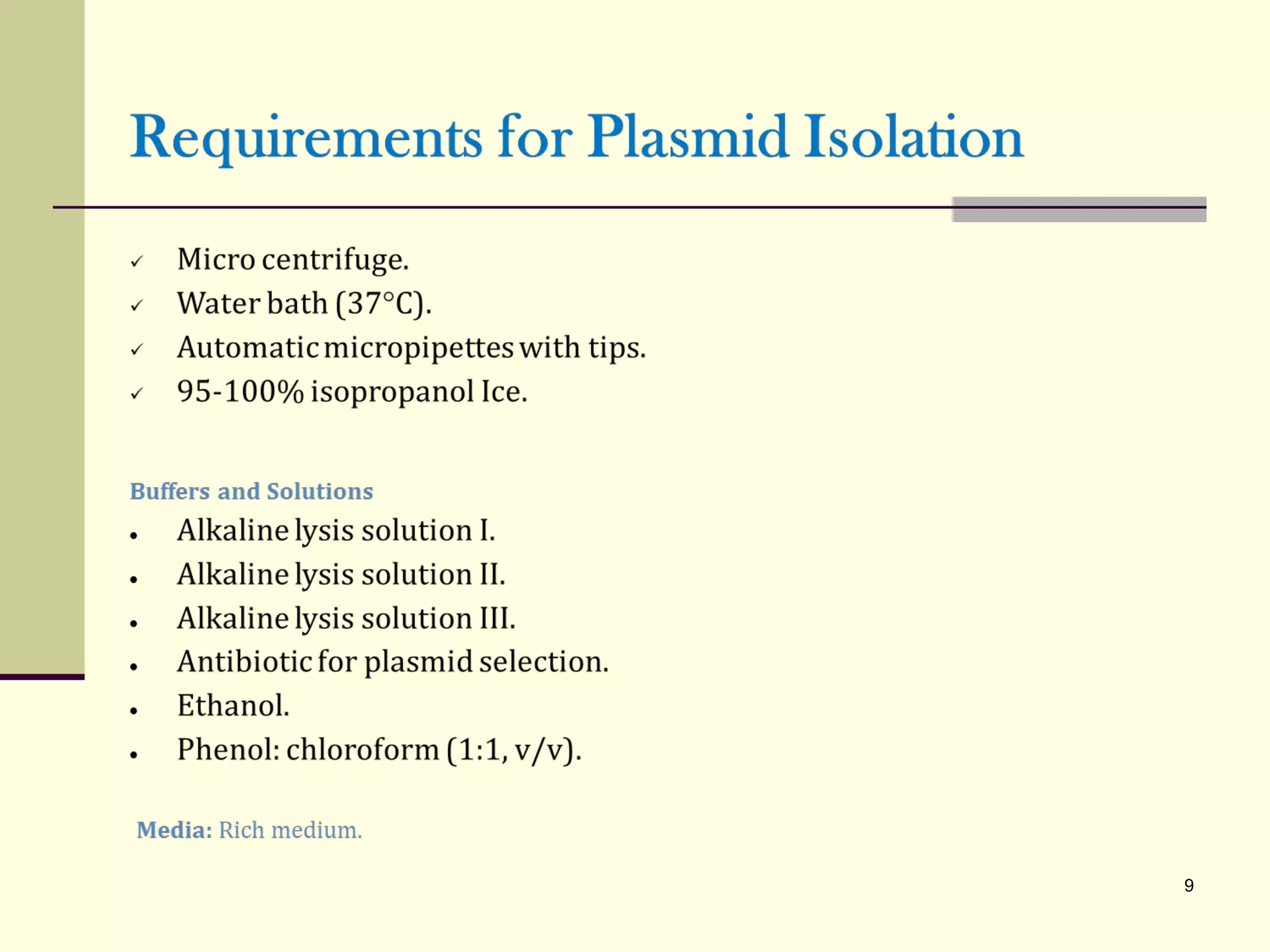 Plasmid isolation | PPT