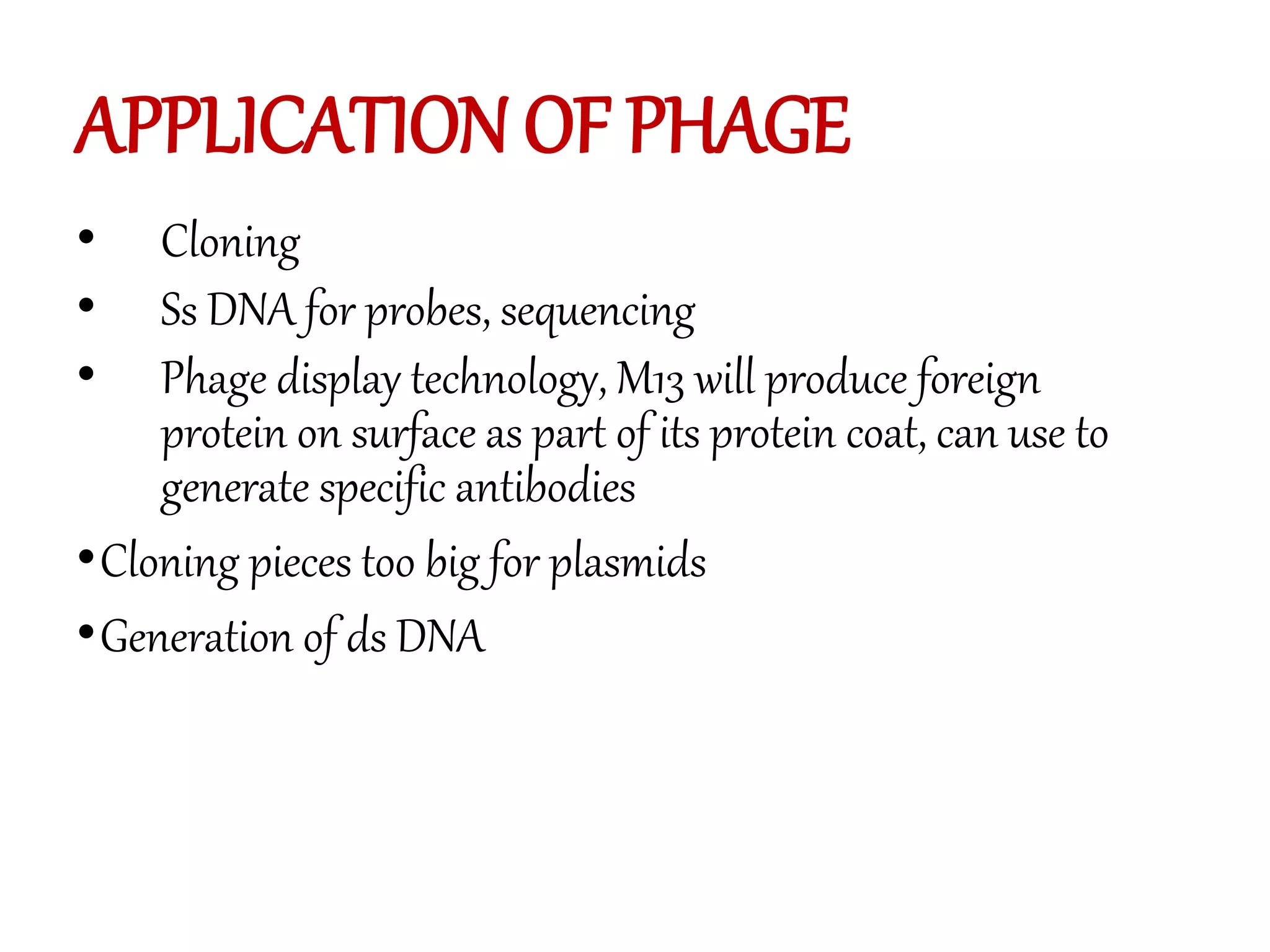 Plasmid & phage vector | PPTX