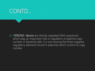 Plasmid replication -methods & types | PPTX