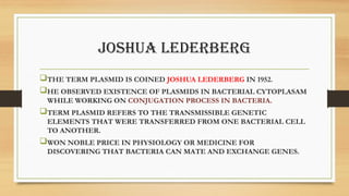 PLASMIDS.pptx microbiology biotechnology | PPTX