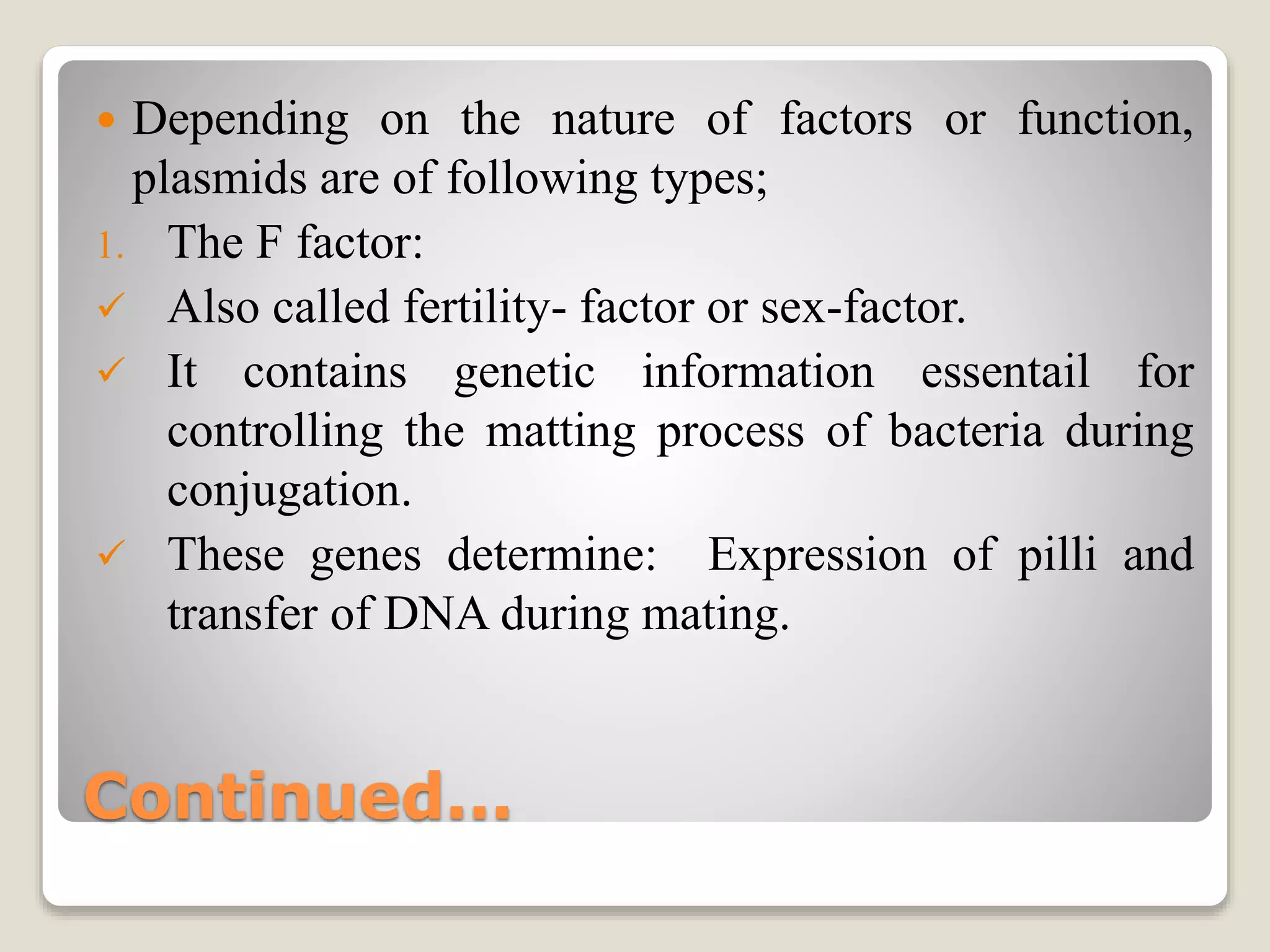 Plasmids and bacteriophages | PPTX