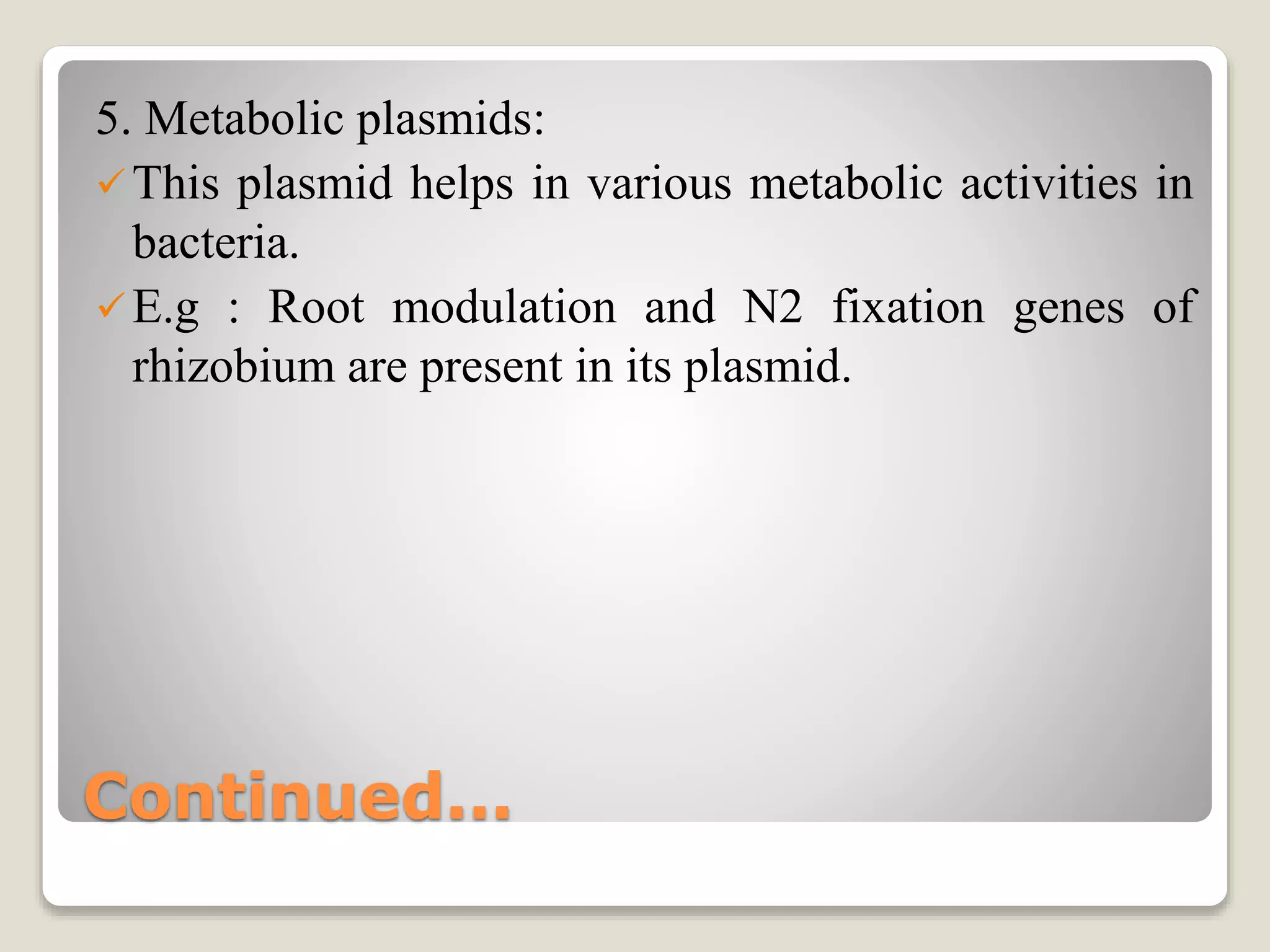 Plasmids and bacteriophages | PPTX