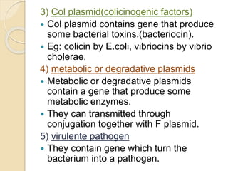 Plasmids and types | PPTX