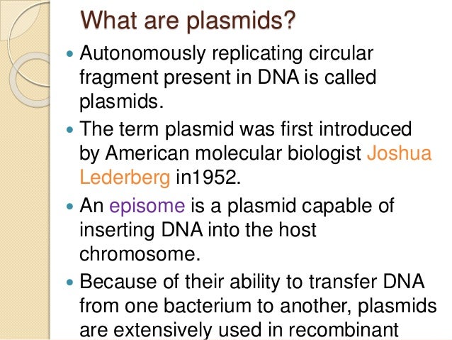 Plasmids and types