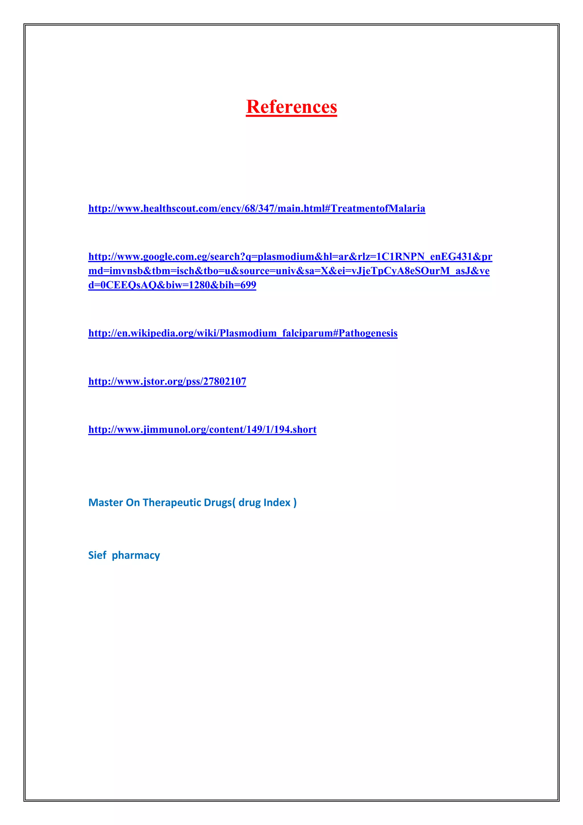 Plasmodium falciparum | DOCX