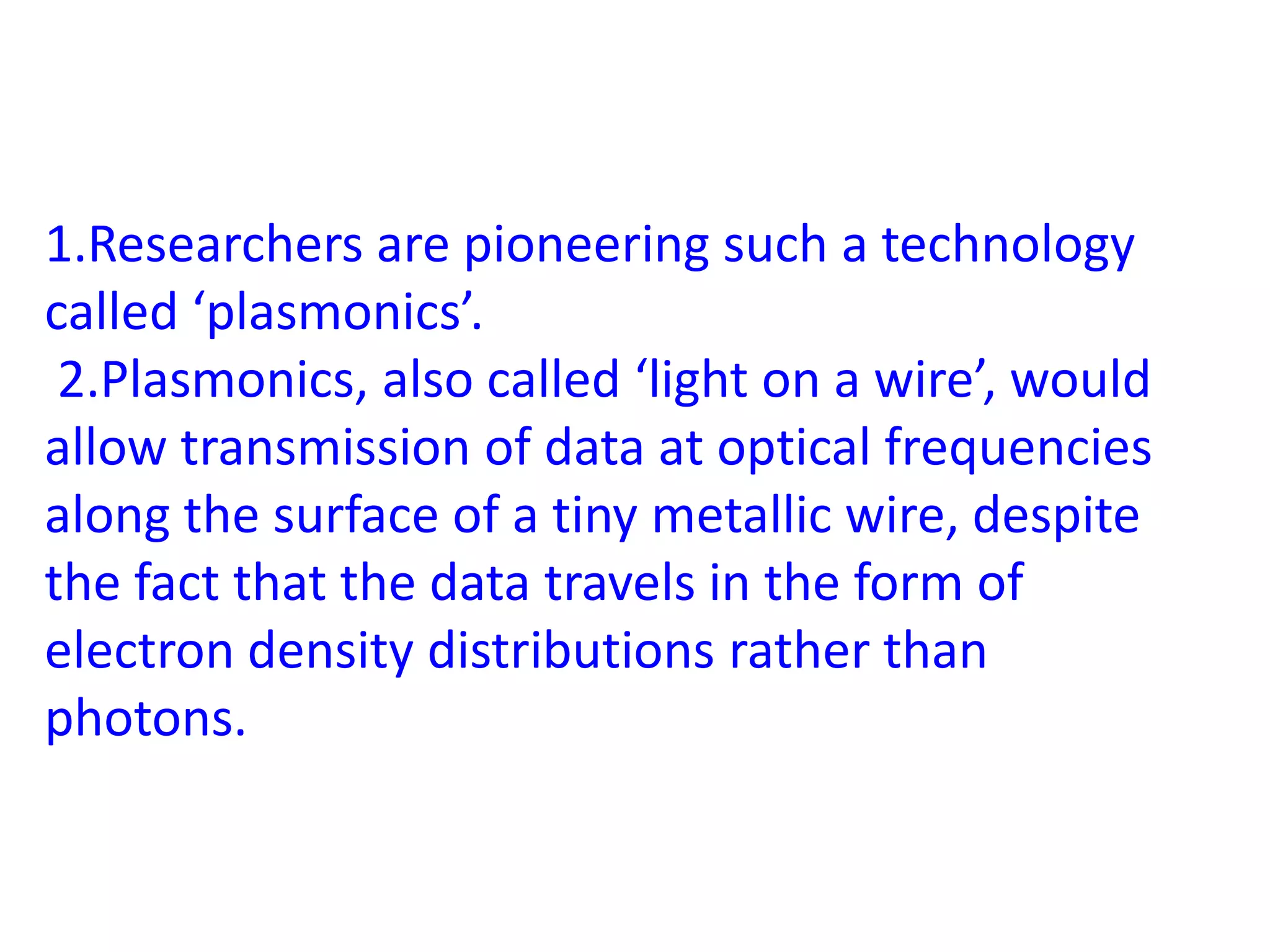 Plasmonics | PPTX