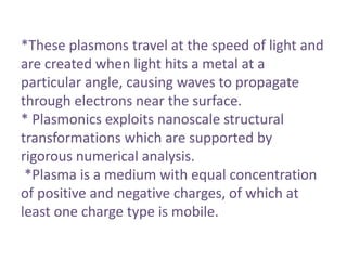 Plasmonics | PPTX