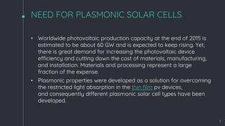PLASMONIC SOLAR CELLS.pptx