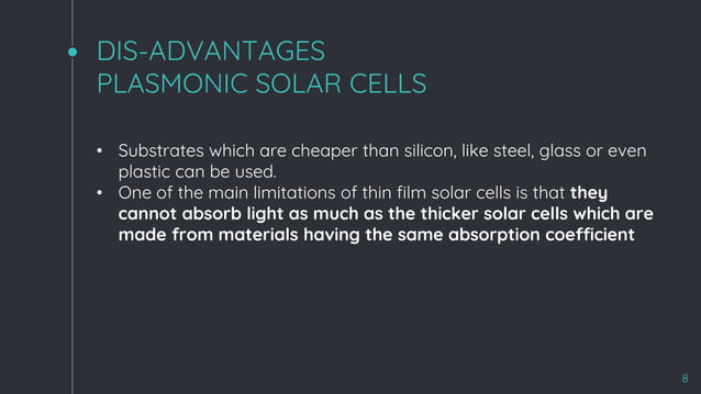 PLASMONIC SOLAR CELLS.pptx