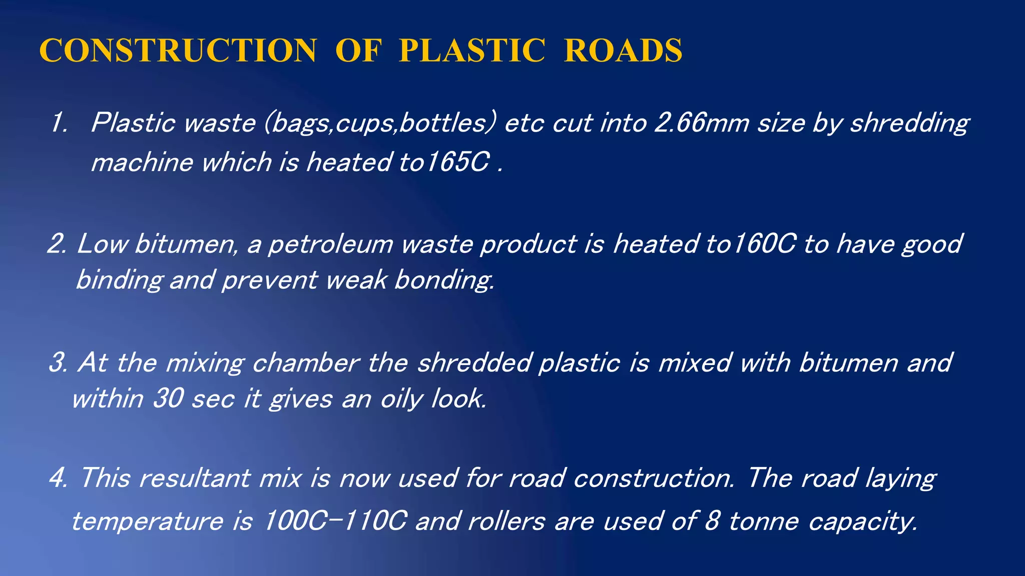 Plastic Waste Road and its Construction | PPTX