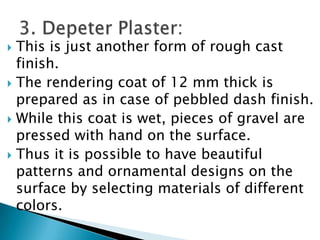 Plastering and pointing | PPTX