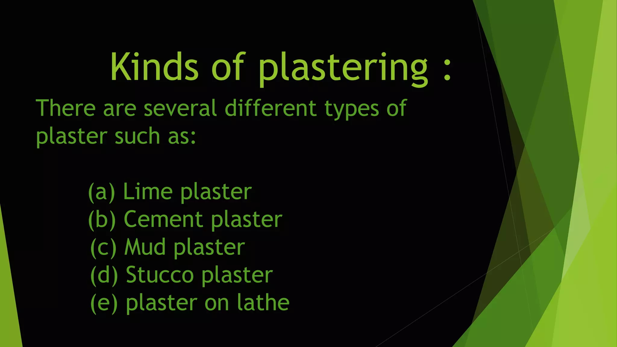 Plastering | PPTX