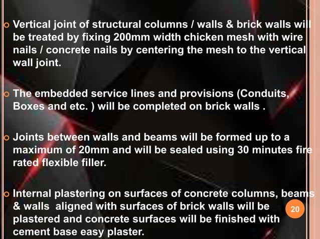 Plastering ppt | PPTX | Geology | Science