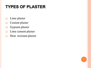 Plastering ppt | PPTX