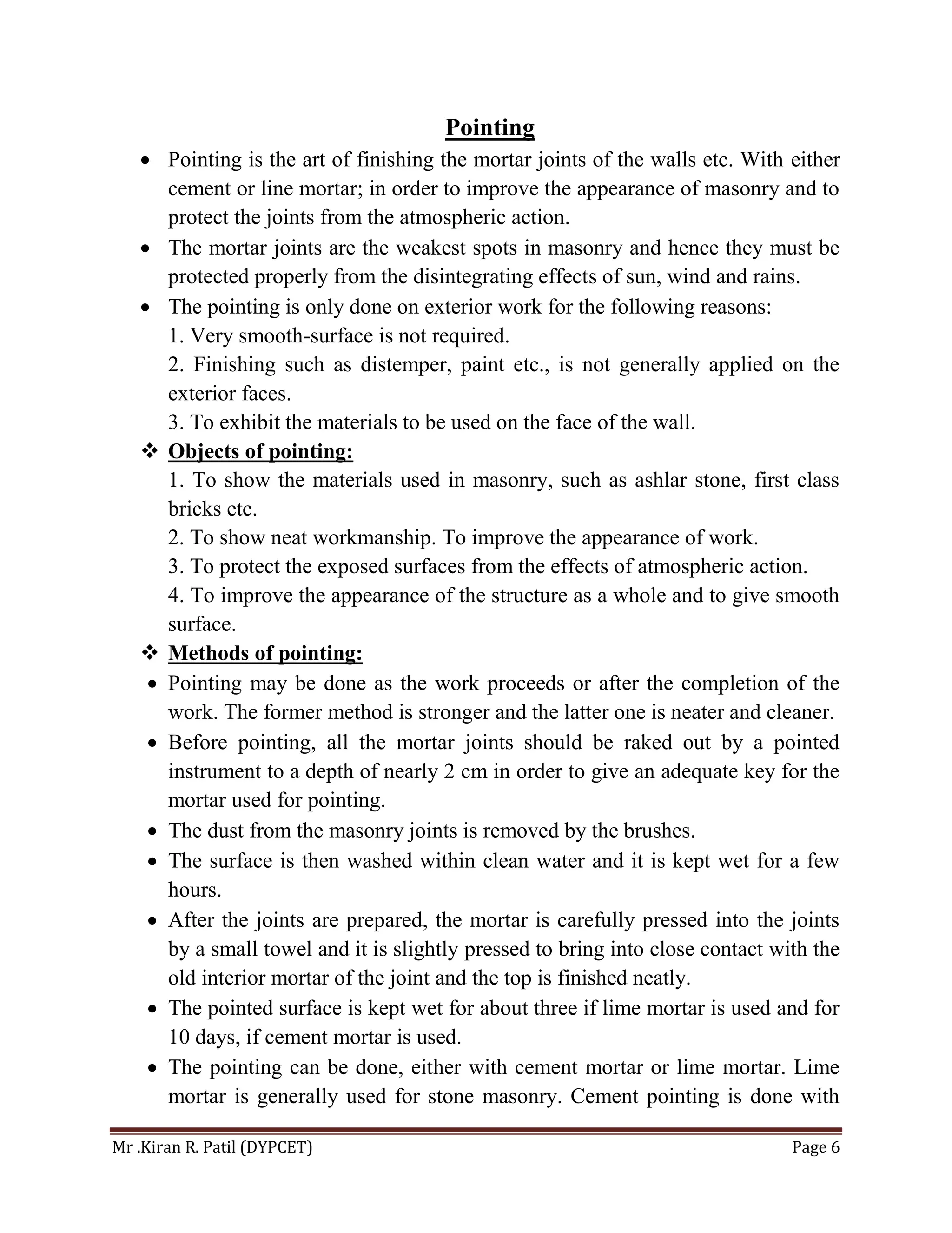 Plastering and plastering methods used in Construction | PDF