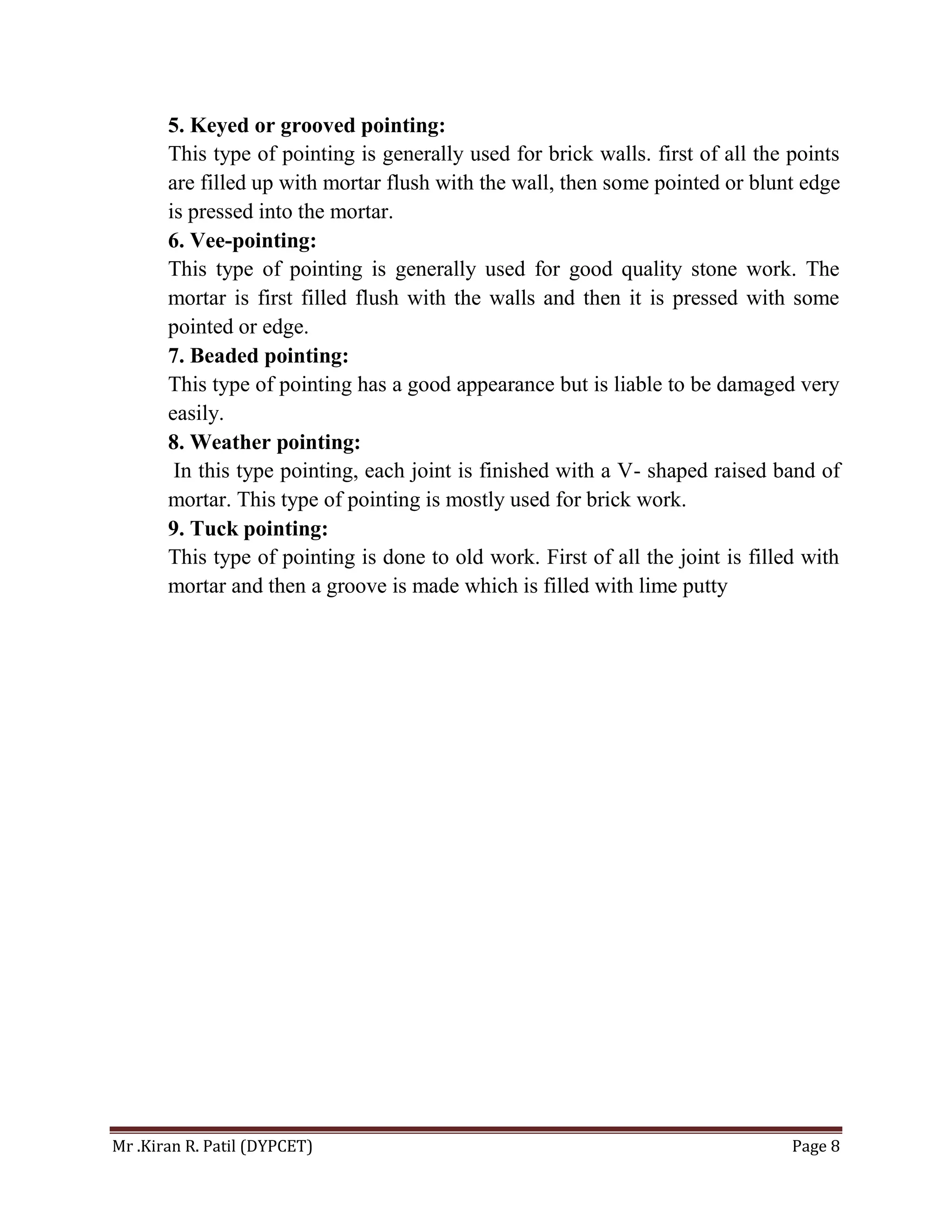 Plastering and plastering methods used in Construction | PDF