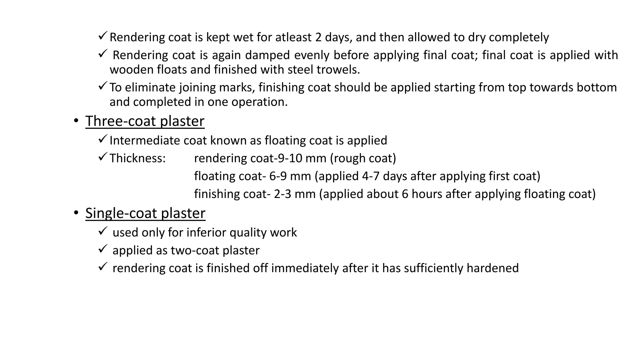 Plastering and pointing | PPTX