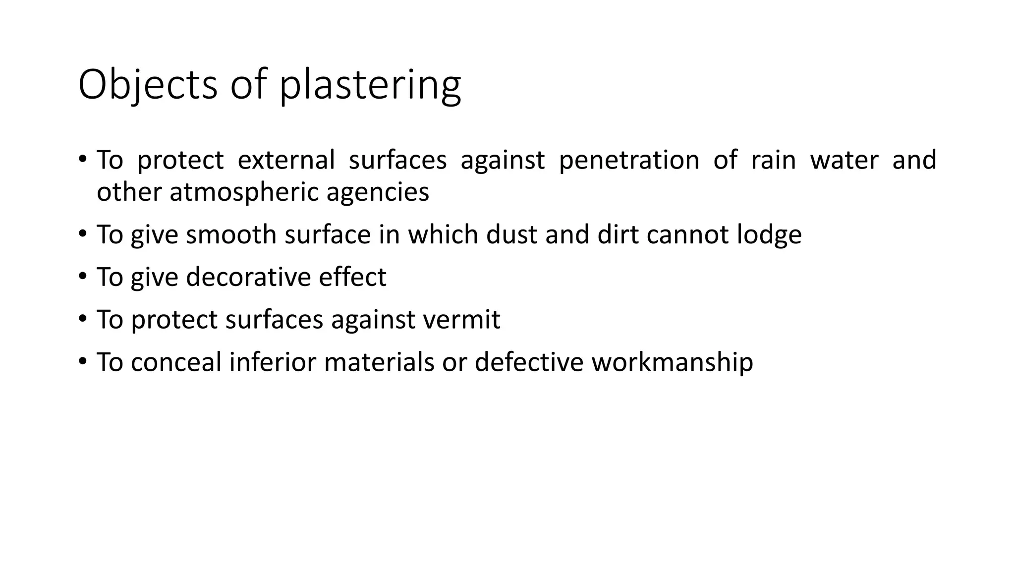 Plastering and pointing | PPTX