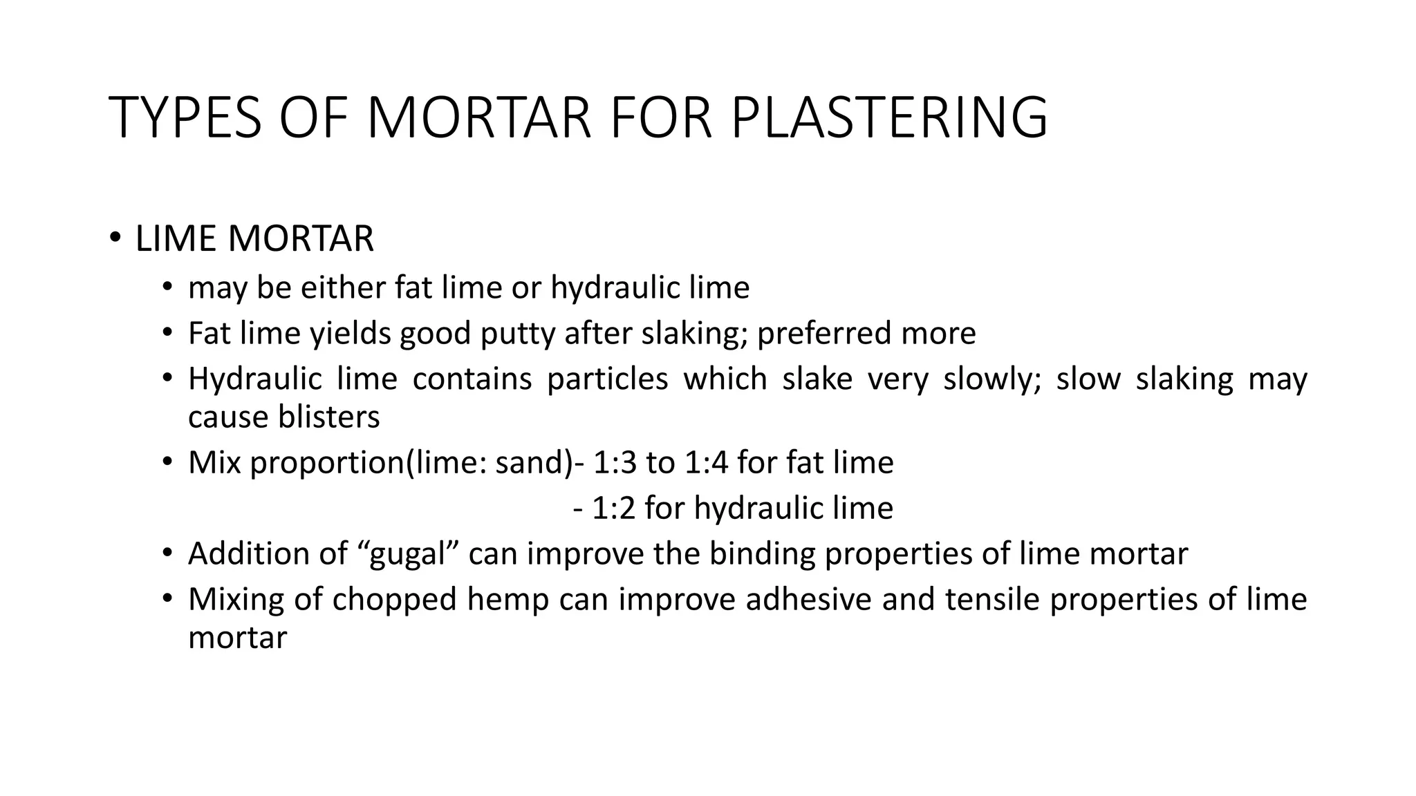 Plastering and pointing | PPTX