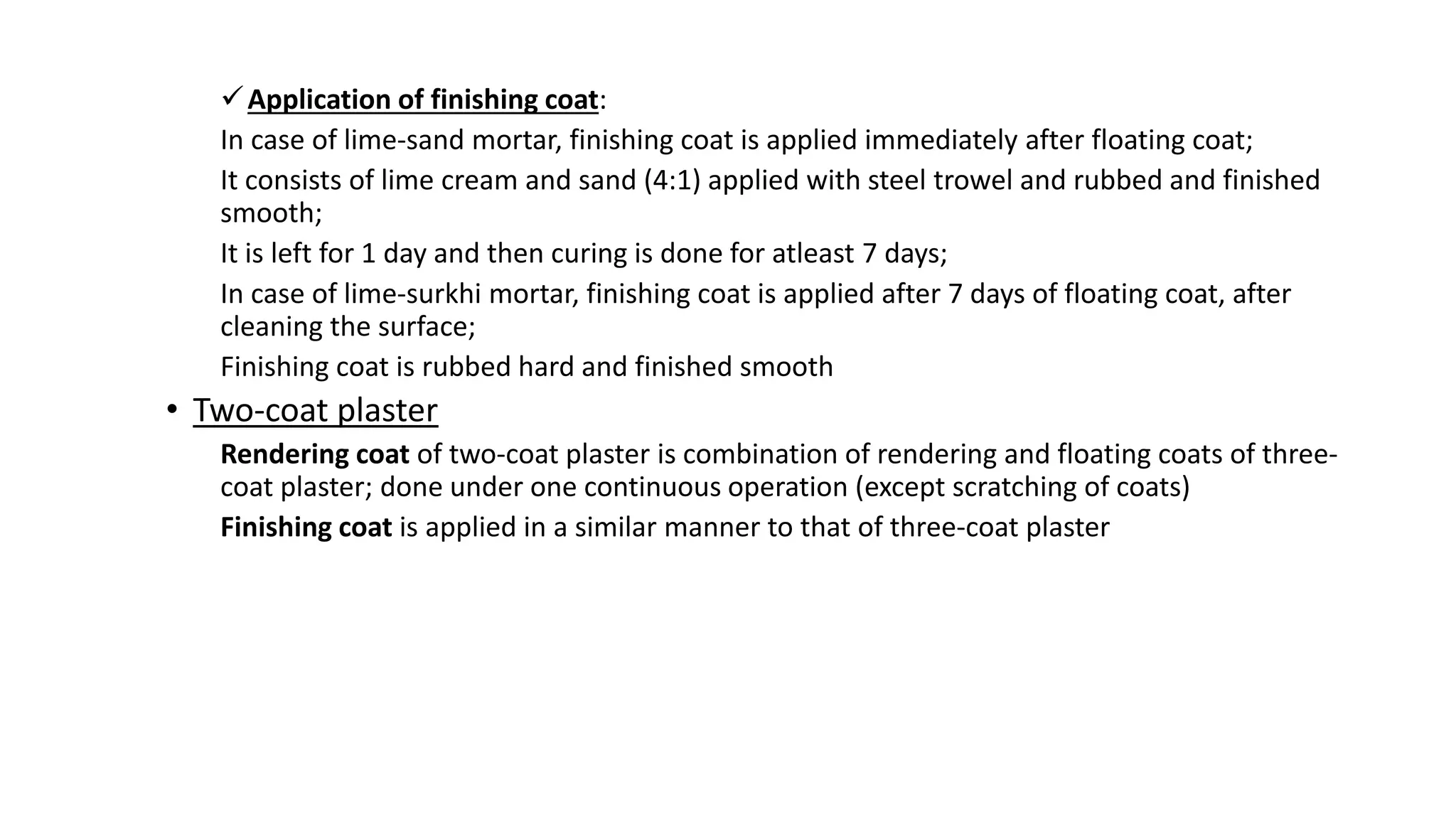 Plastering and pointing | PPTX