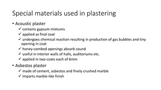Plastering and pointing | PPTX