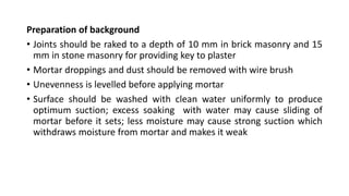 Plastering and pointing | PPTX