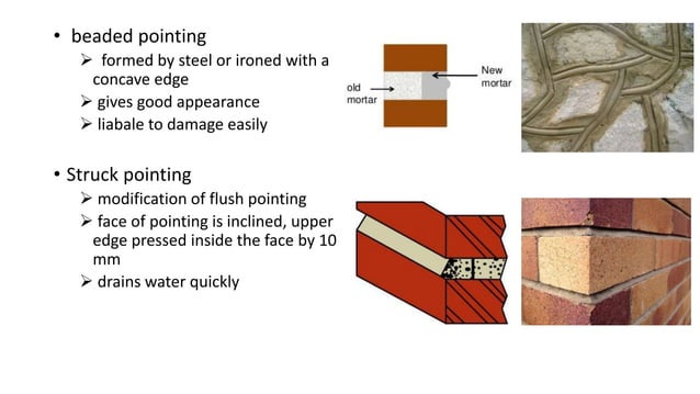 Plastering and pointing
