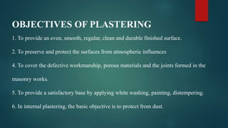 Plastering, Pointing & Painting | PPTX