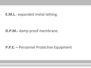 Plastering Terminology | PPTX
