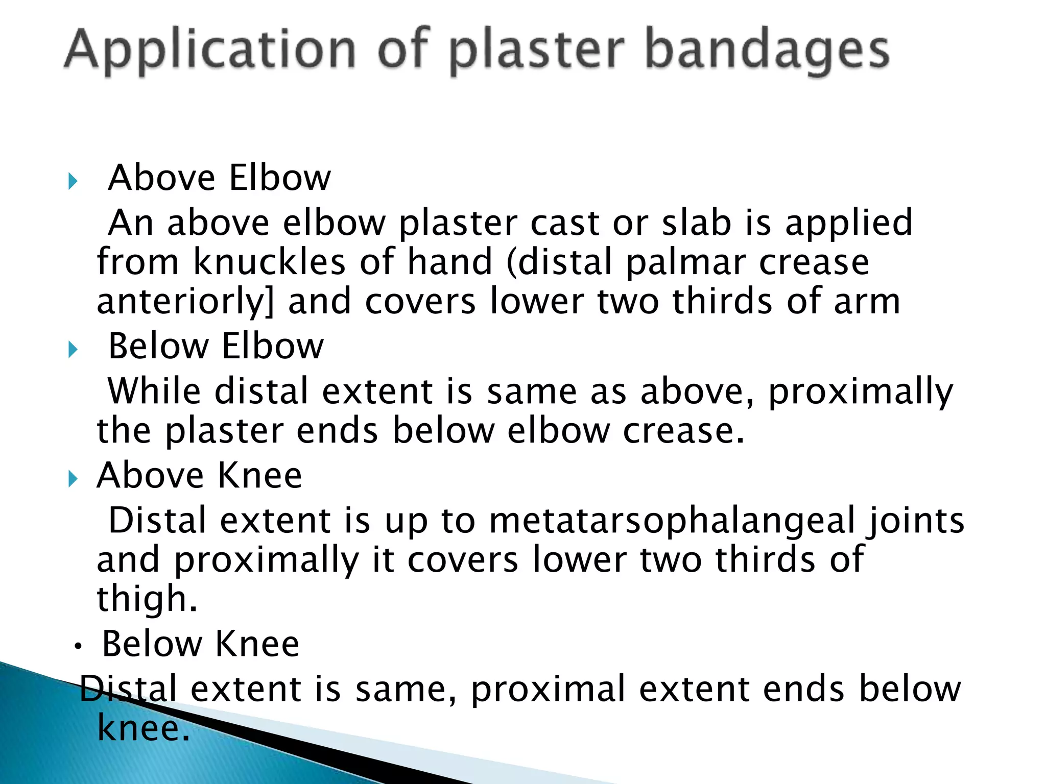 Plaster of paris ortho presentation | PPTX