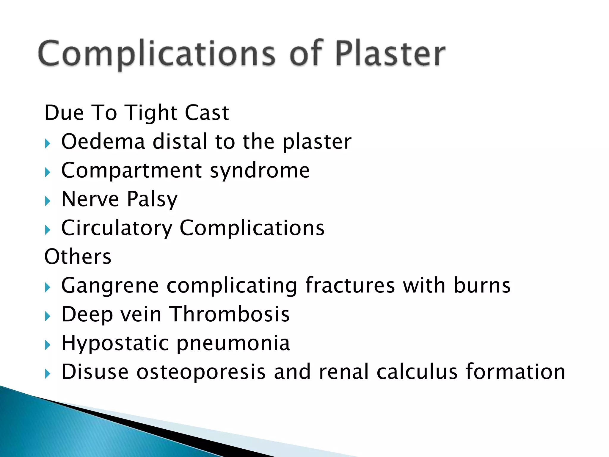 Plaster of paris ortho presentation | PPTX