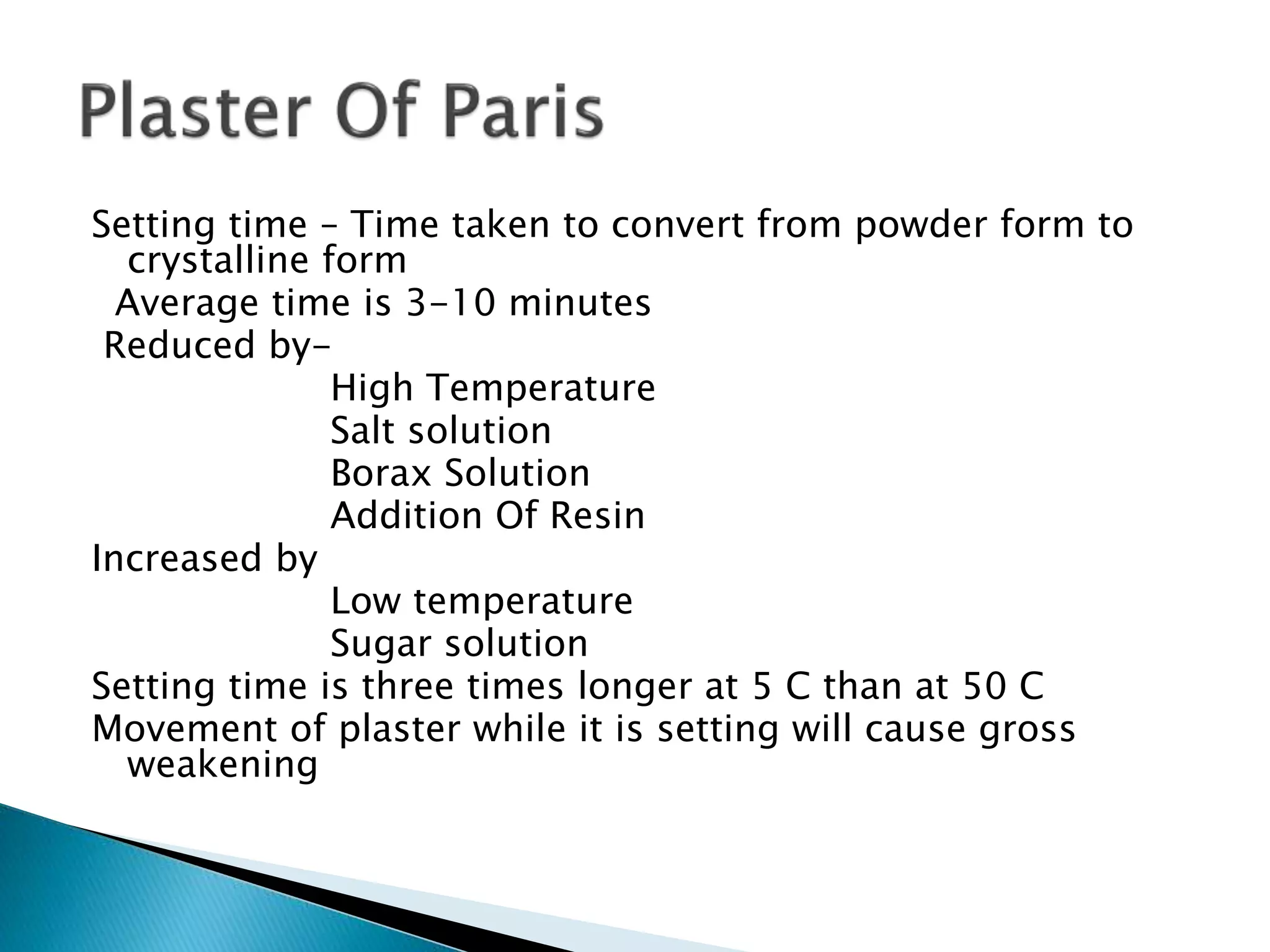 Plaster of paris ortho presentation | PPTX