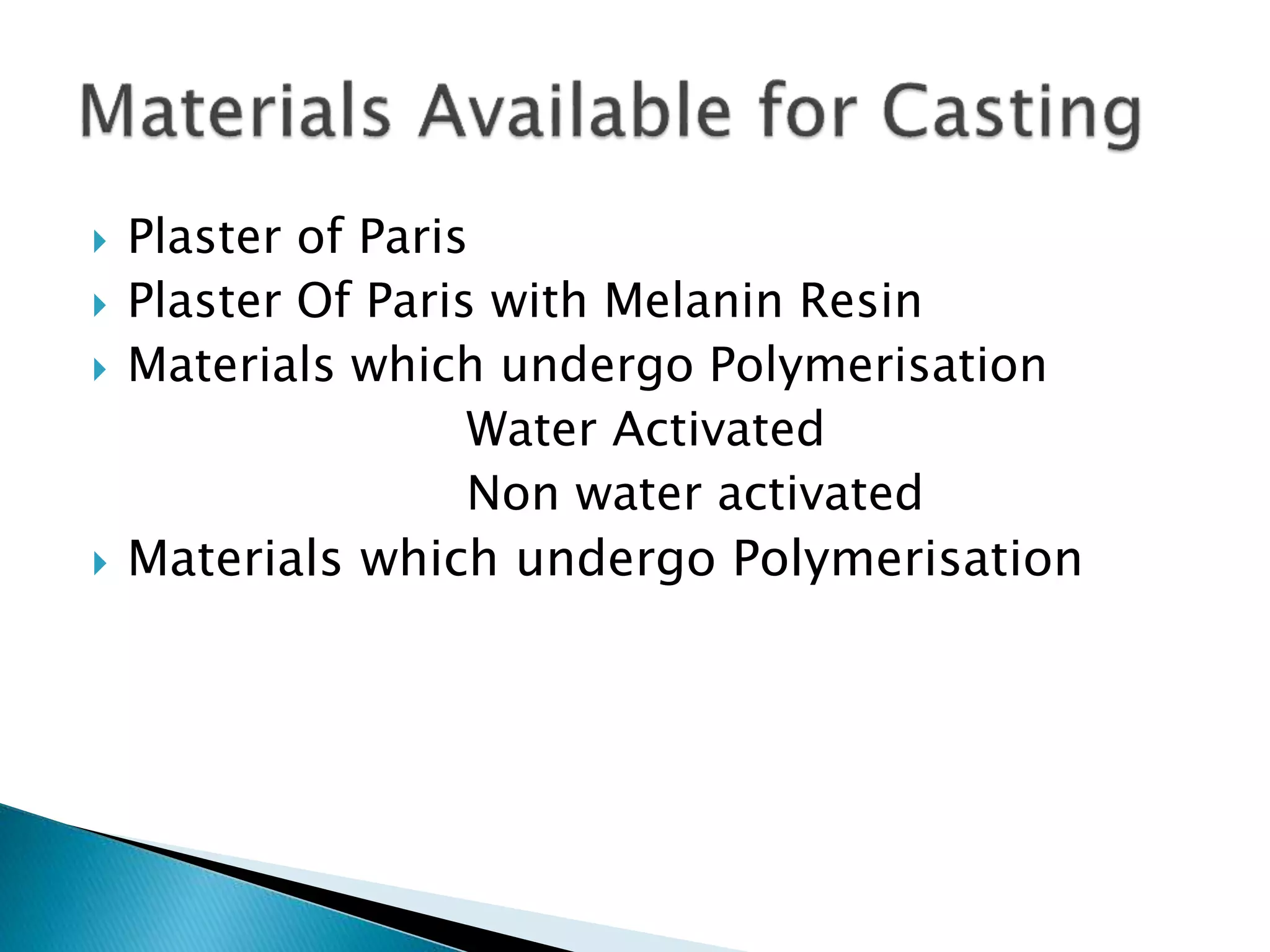 Plaster of paris ortho presentation | PPTX