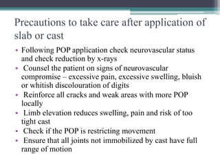 Plaster of paris ,synthetic casts and Functional cast bracing | PPTX