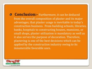 Importance of Plaster | PPT