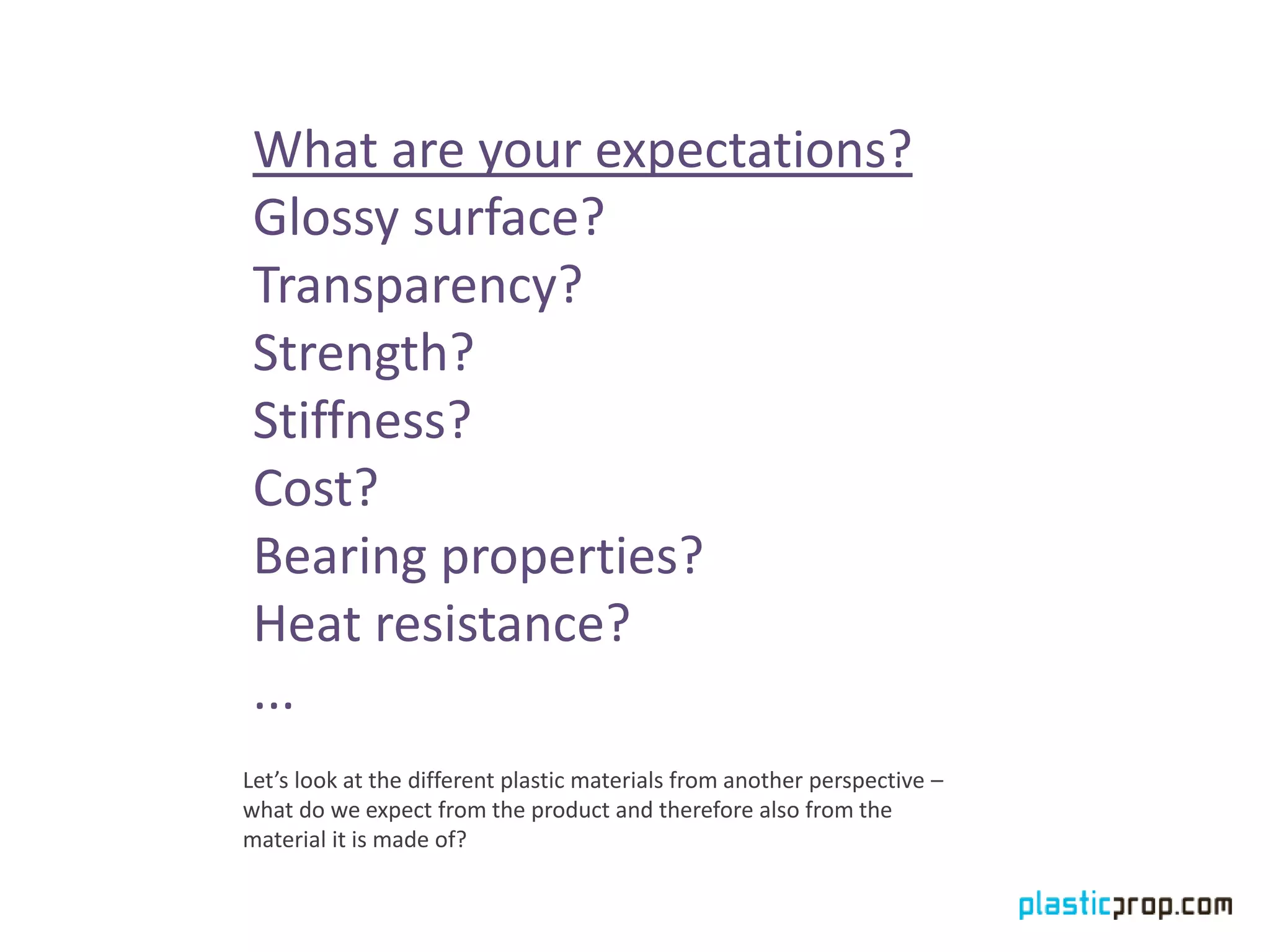 Plastic material classification from the product designer perspective ...