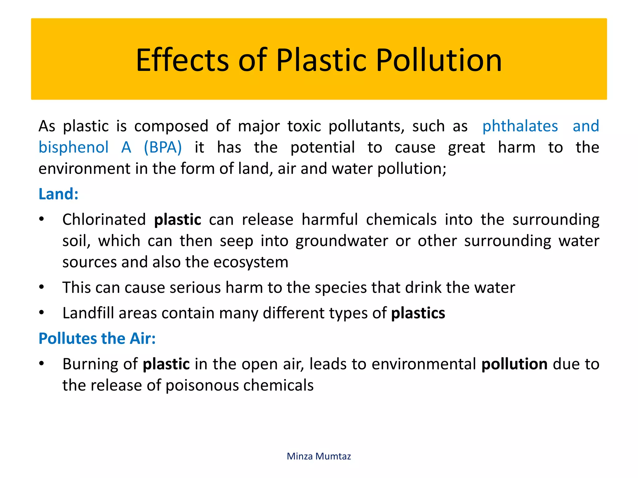 Plastic pollution- An introduction | PPTX
