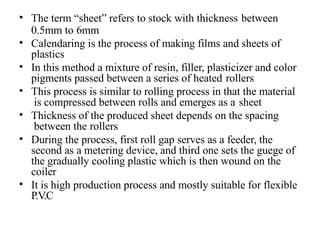 Plastic-processing blow moulding calendering | PPTX