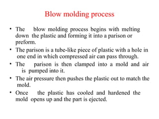 Plastic-processing blow moulding calendering | PPTX