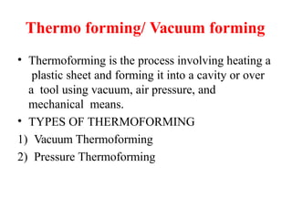 Plastic-processing blow moulding calendering | PPTX