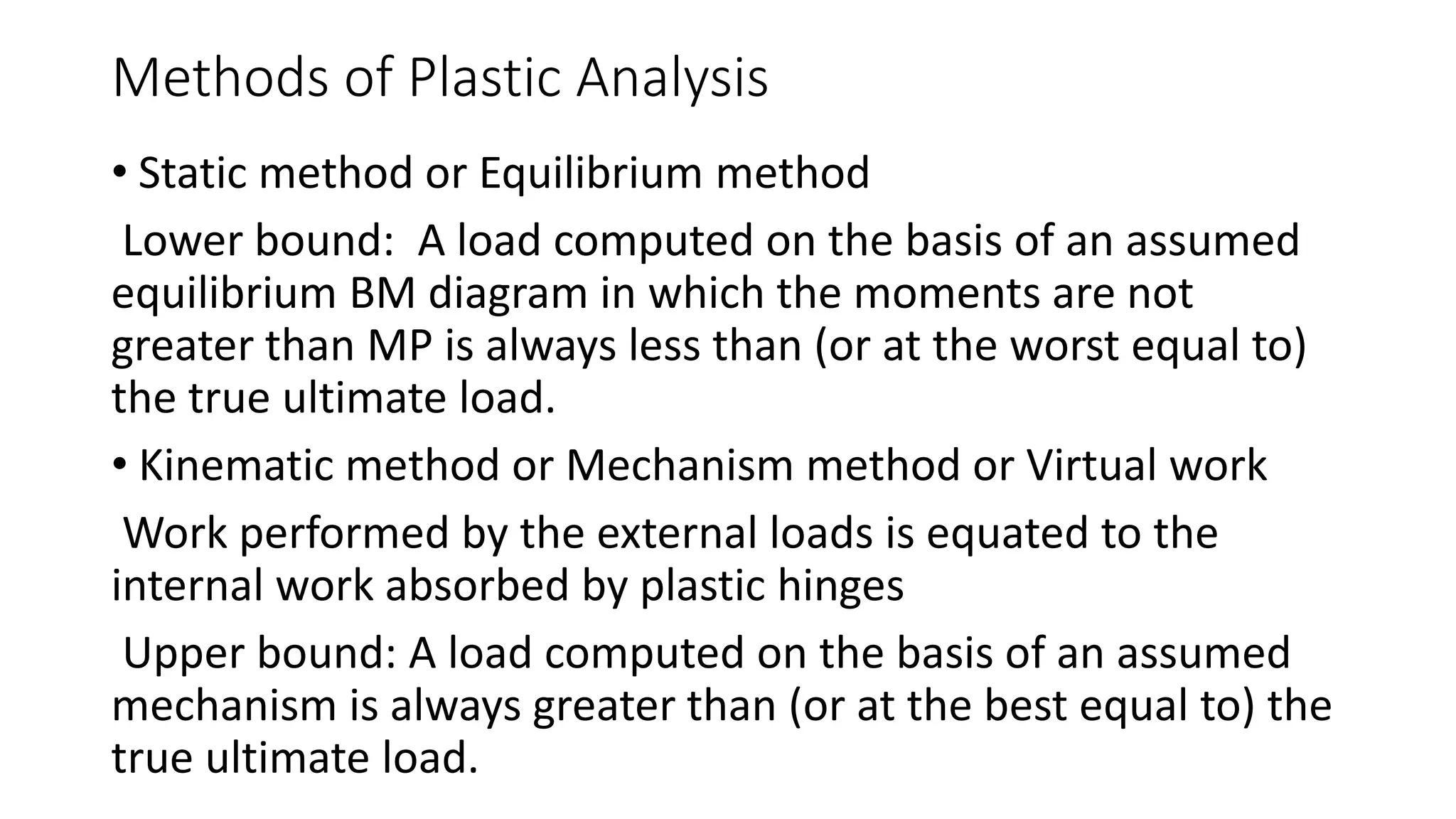 Plastic analysis | PPTX