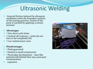 Plastic and their joining processes for different industrial uses | PPTX