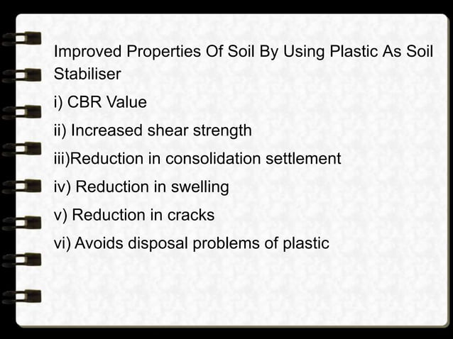 Plastic as a soil stabilizer | PPTX
