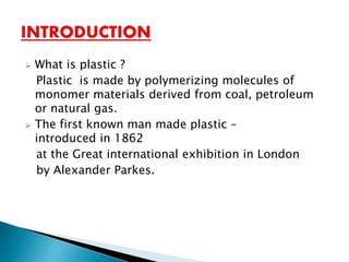 Plastic ban and re use of available plastics | PPT