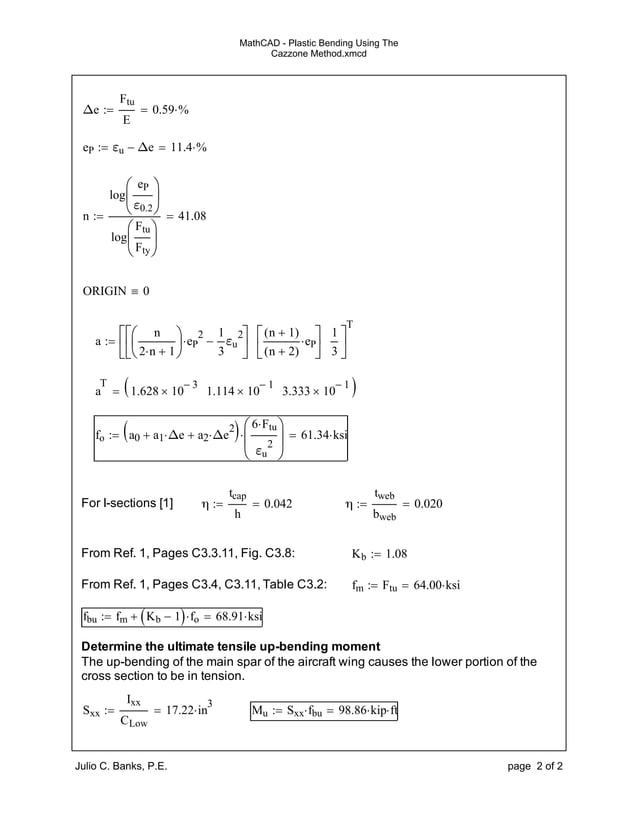 Plastic bending using cozzone method | PDF