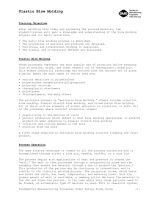 Plastic blowmolding | PDF