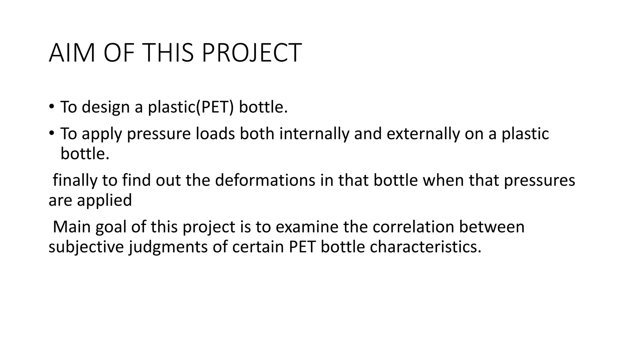 Plastic bottle analysis | PPTX