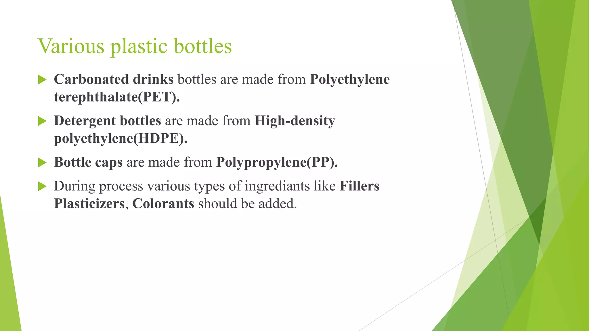 Plastic bottles | PDF
