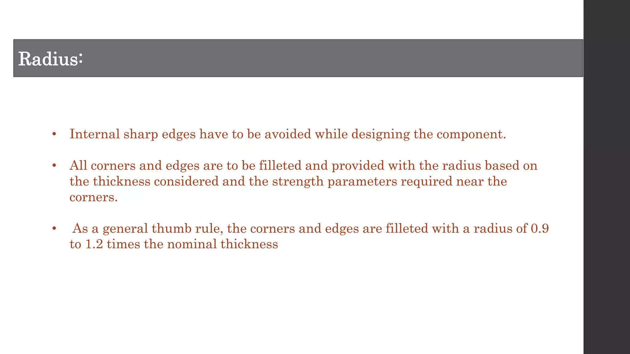 Plastic component design for manufacturability | PPTX